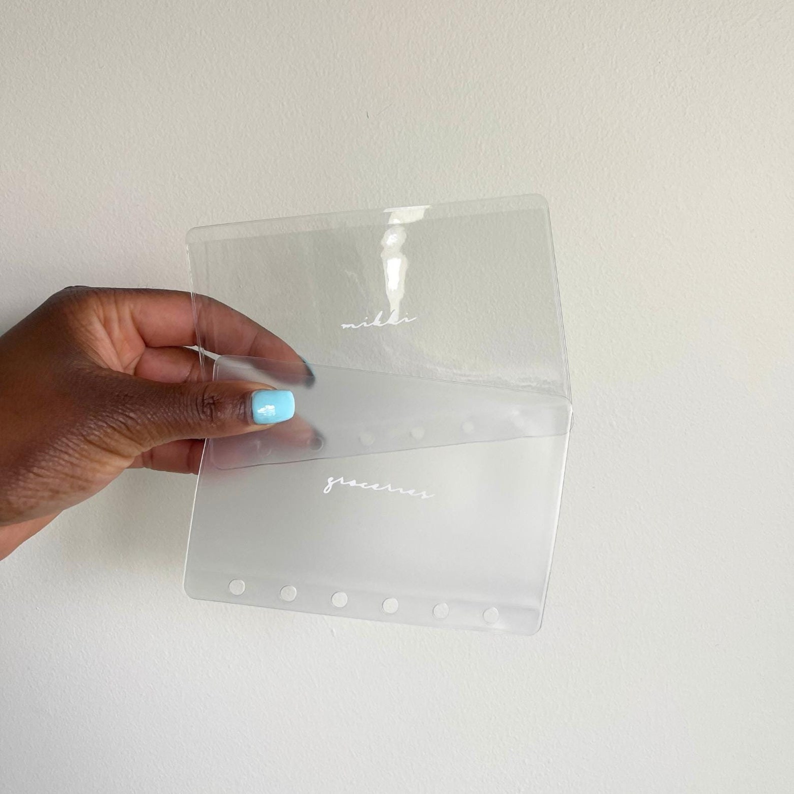 A7 Matte/clear Custom Script Vinyl Font Envelopes | A7 Custom Cash ...