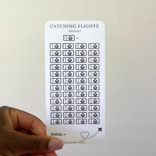 Catching Flights A6 Budget Tracker | Vacation Savings Challenge - Etsy