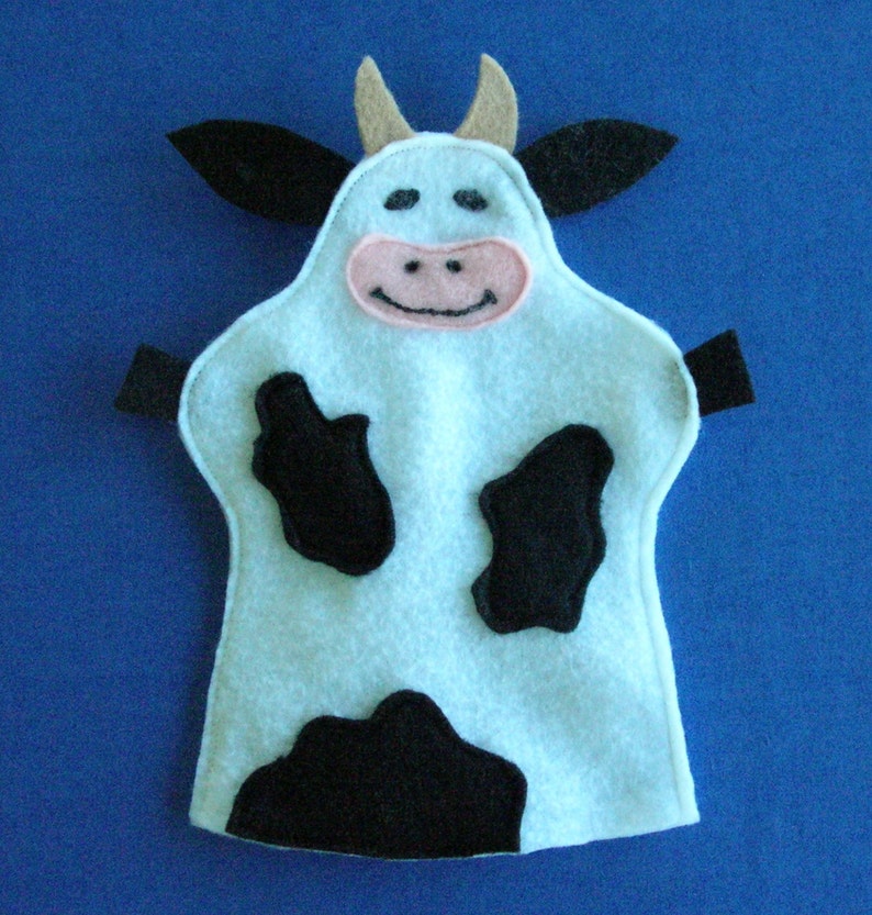 Cow Hand Puppet / Felt Cow Puppet / Party Favor - Etsy