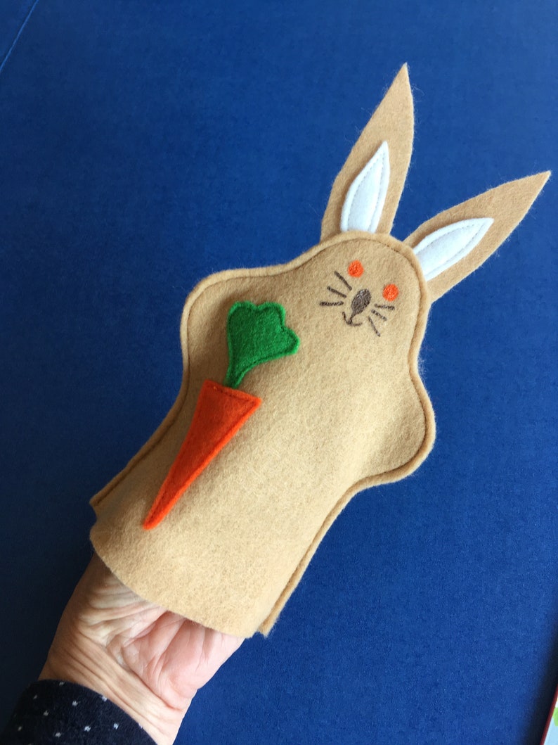 Peter Rabbit Storybook with Felt Hand Puppet / Rabbit Puppet and Book ...