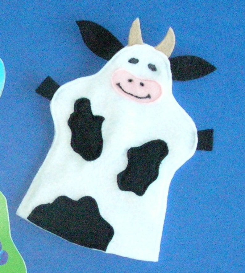 Cow Hand Puppet / Felt Cow Puppet / Party Favor - Etsy