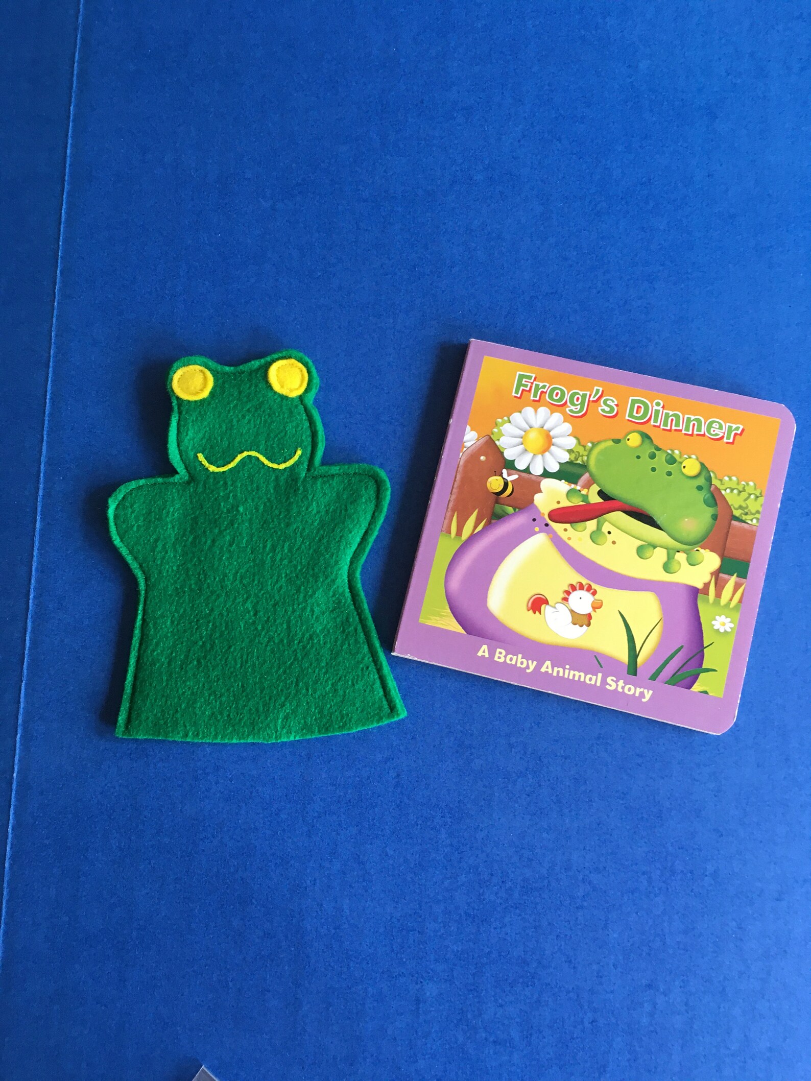 Frog Puppet and Board Book Set / Felt Frog Hand Puppet / Party - Etsy UK