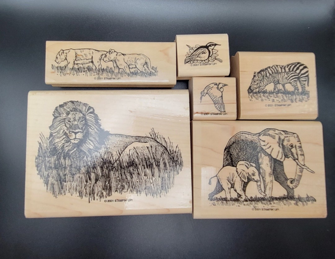 Animal Stamp Set-serengeti Stampin' Up Stamp Set-2001 Vintage-retired ...