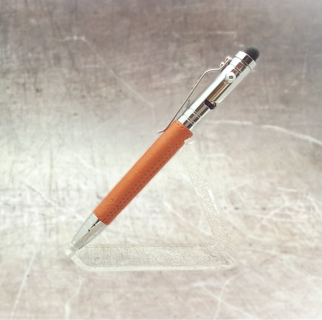 Saddle Brown Faux Leather Tec Bolt Action Pen With Stylus in - Etsy