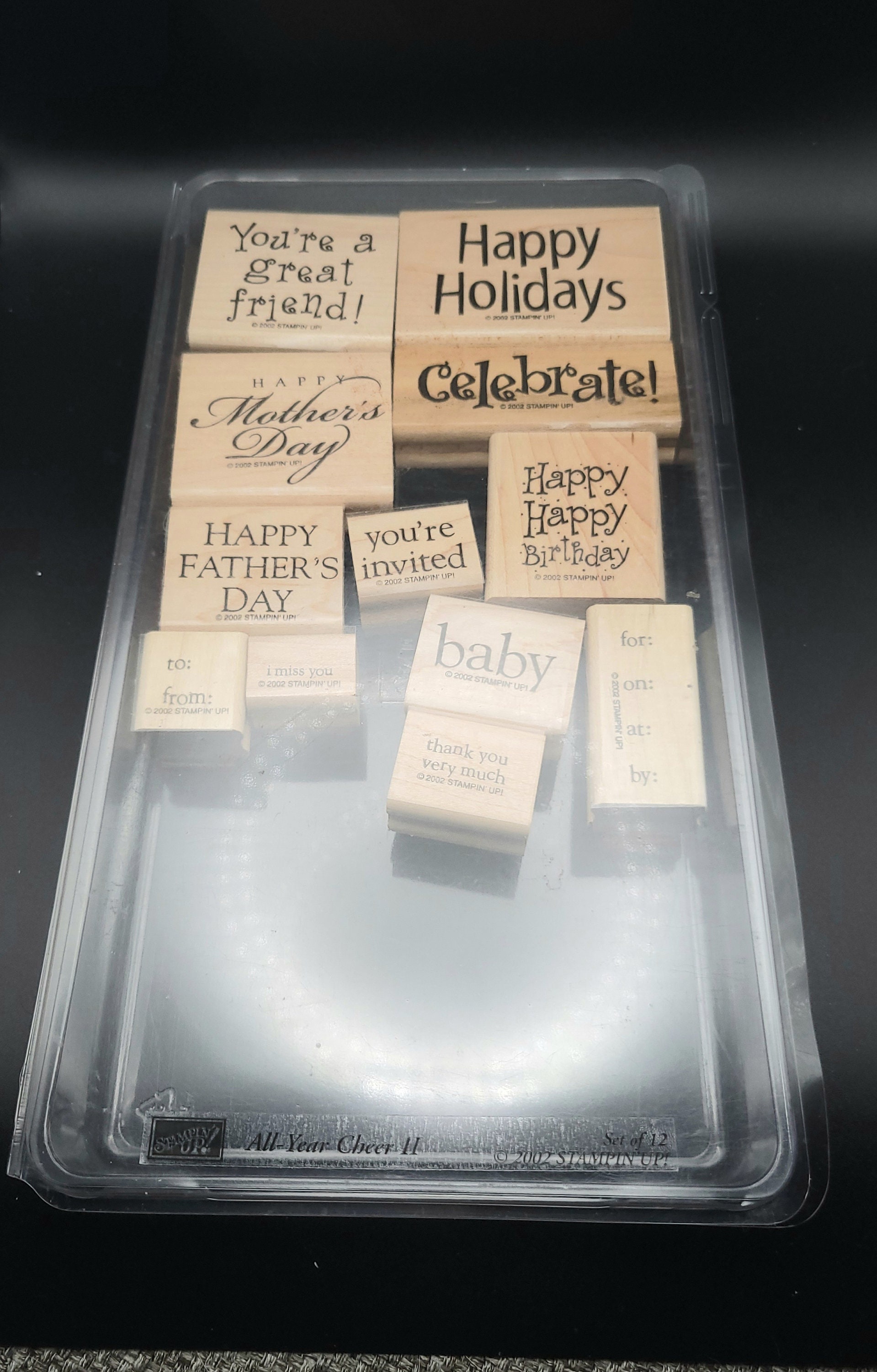 All Year Cheer II Stampin' Up Rubber and Wood Mounted Stamp Set-vintage ...