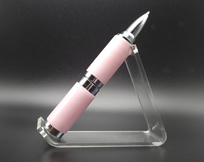 Quartz Pink Lipstick Miniature Pen in Chrome and Polymer Clay-limited ...