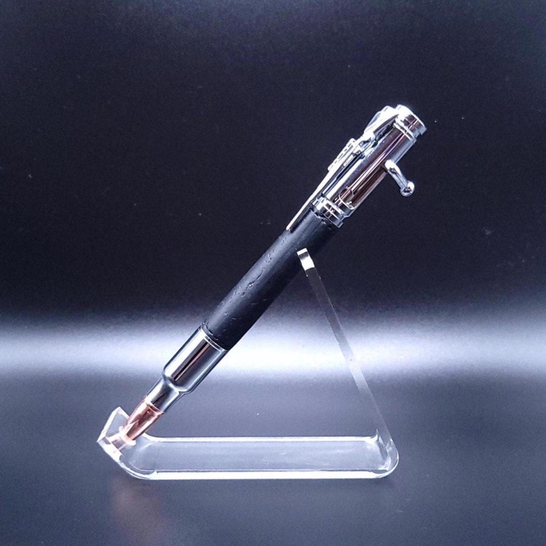 Faux Black Leather Bolt Action 30-cal Pen - Etsy