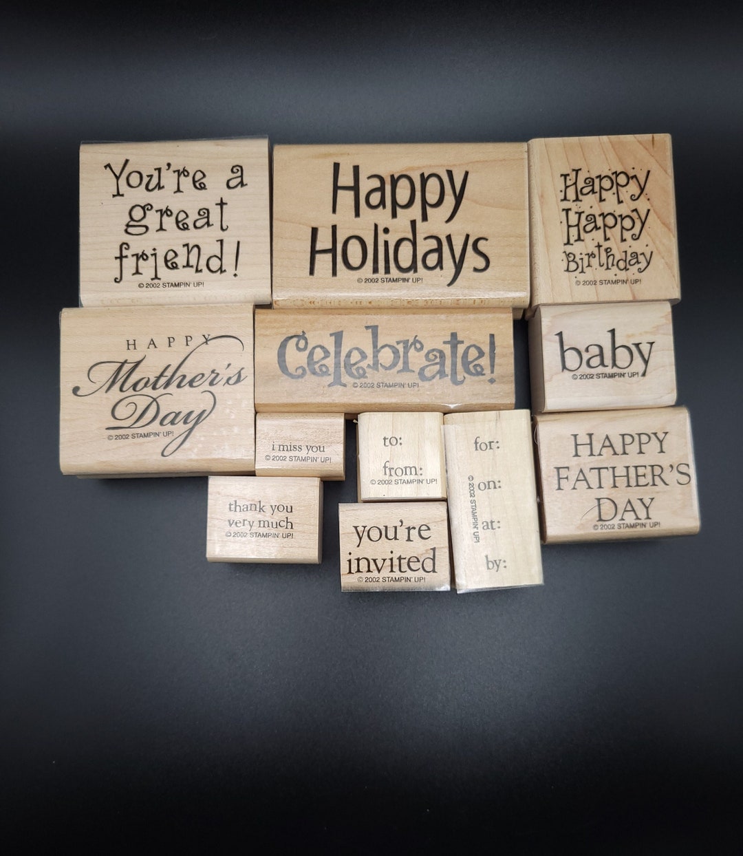 All Year Cheer II Stampin' Up Rubber and Wood Mounted Stamp Set-vintage ...