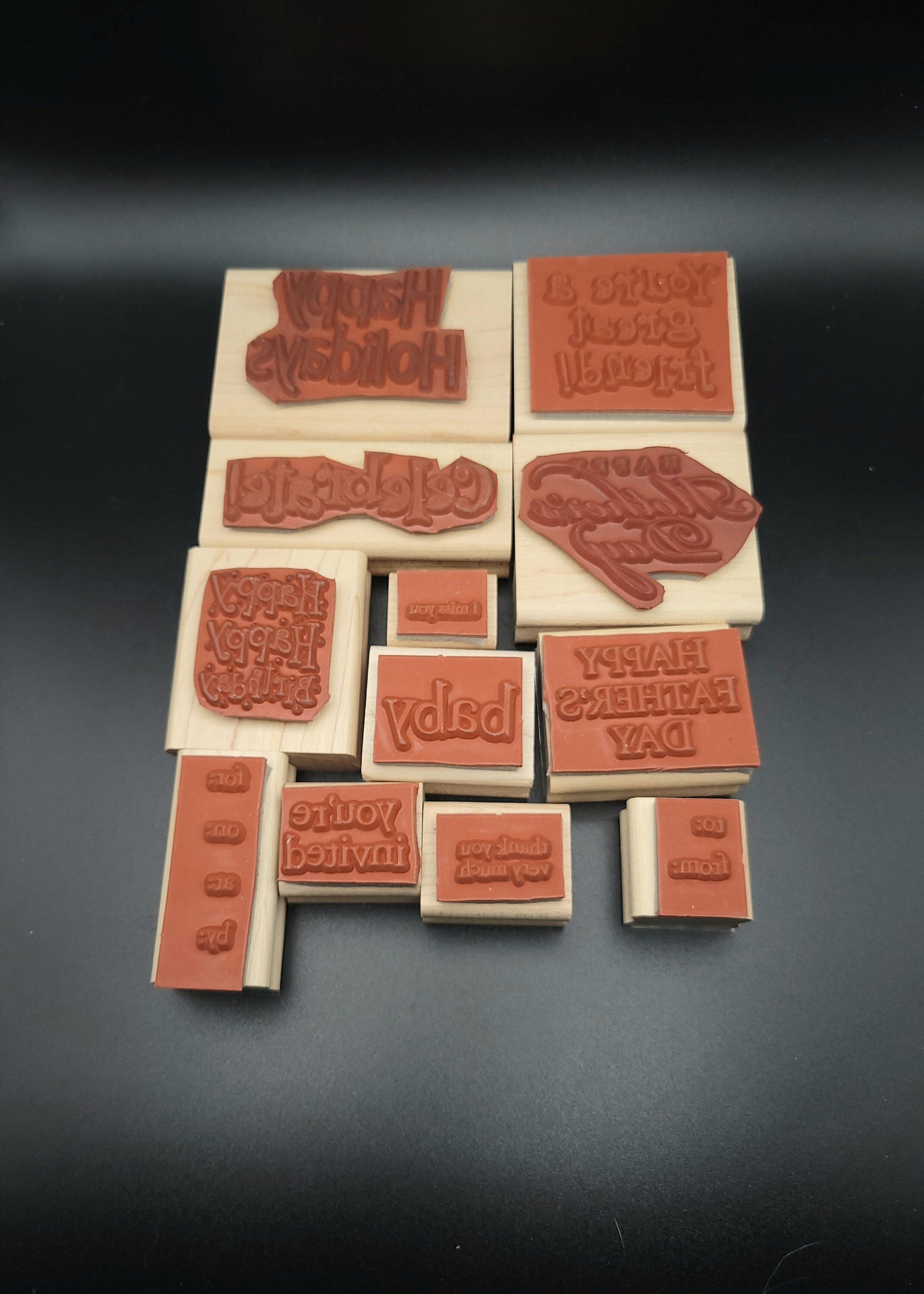 All Year Cheer II Stampin' Up Rubber and Wood Mounted Stamp Set-vintage ...