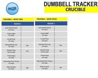 6 Weeks of the Work Dumbbell Tracker Sheets | Beachbody Workouts ...