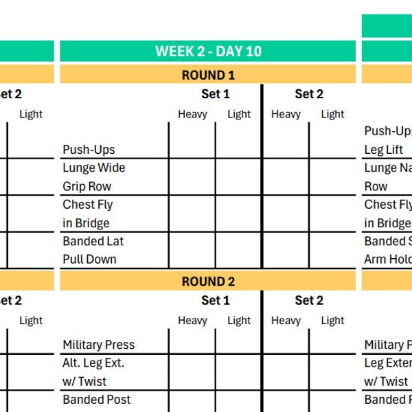 21 Day Fix Tracker - Etsy