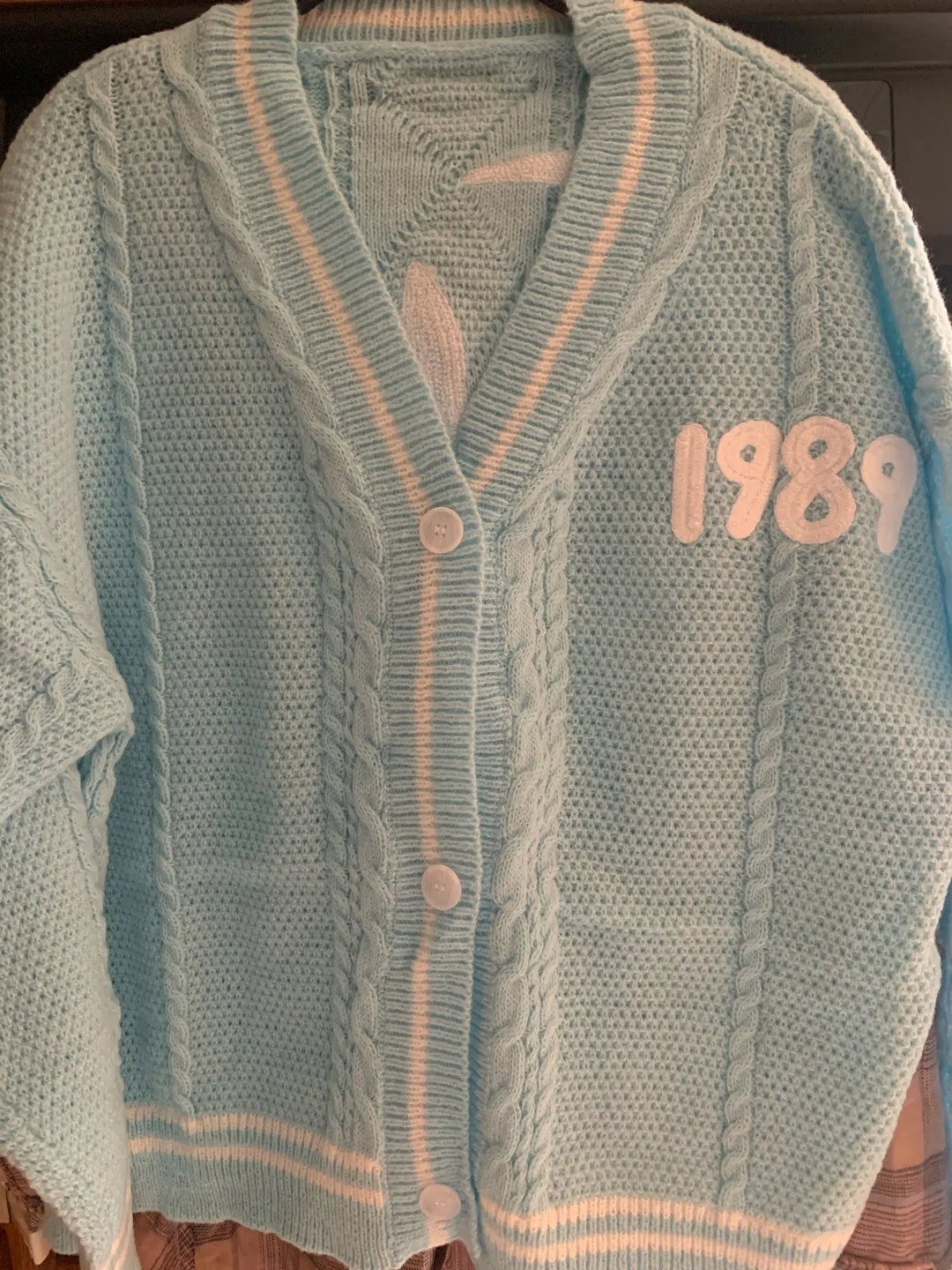 Taylor Swift 1989 Cardigan, Knitted Embroidery Swiftie Oversized ...