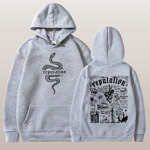 Beige Reputation Hoodies, Taylor Swiftie Music Sweaters, Gift for ...