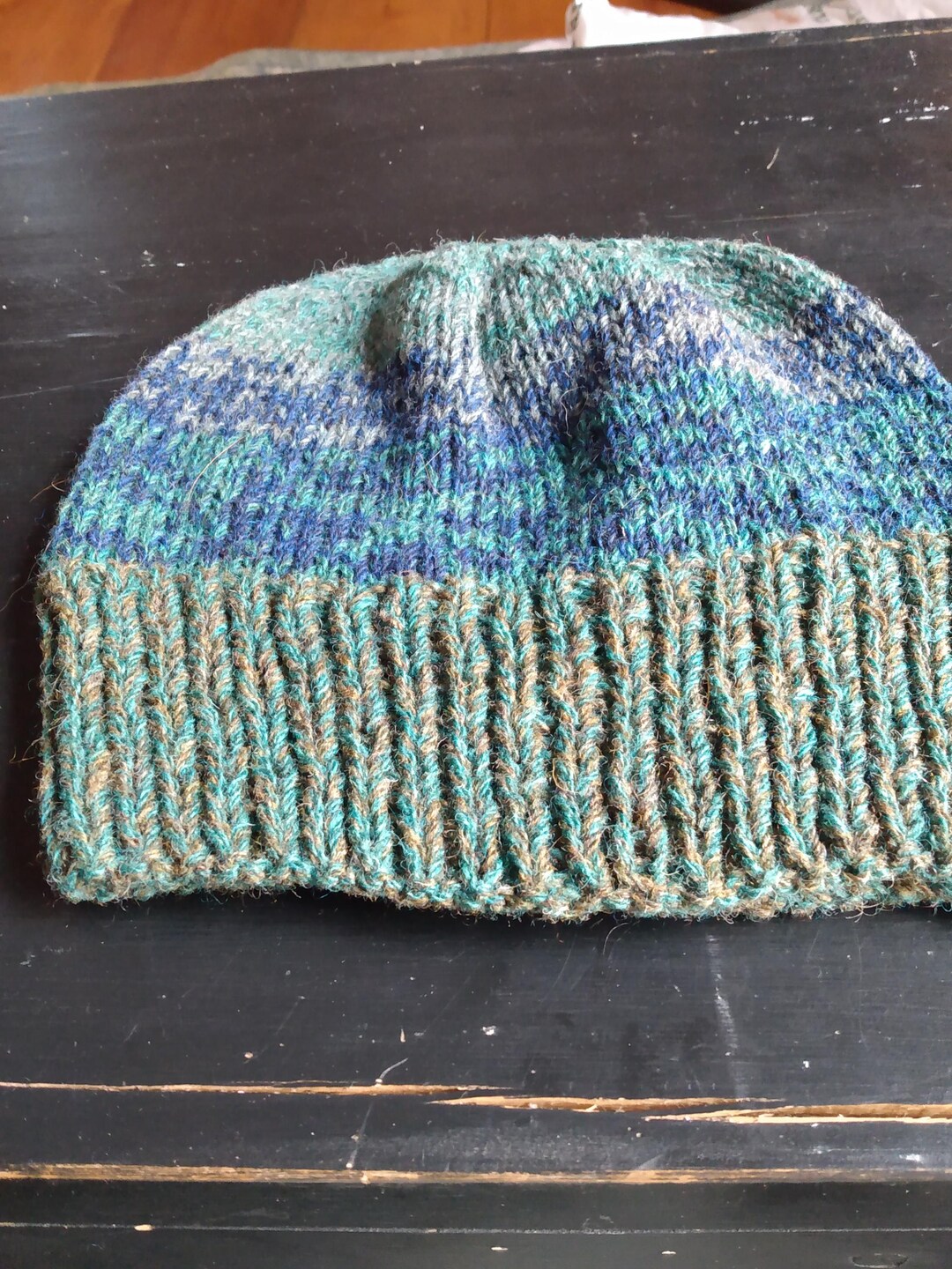 195 Hand Knit Knitted Scottish Shetland Wool Hat Cap Beanie Watchcap ...