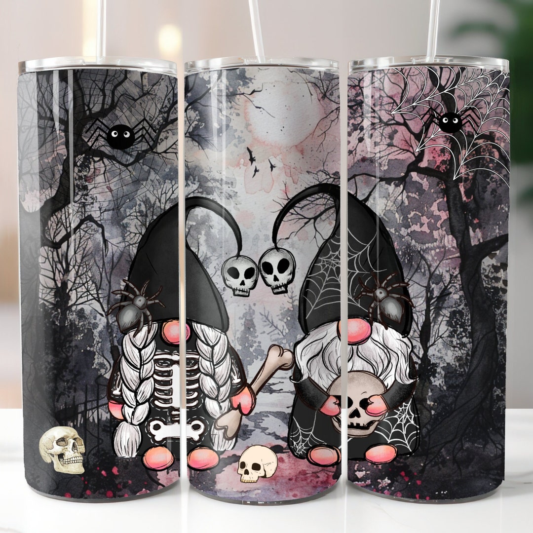 Gothic Gnome Design 20oz Tumbler Wrap, Straight Skinny Tumbler Wrap PNG ...