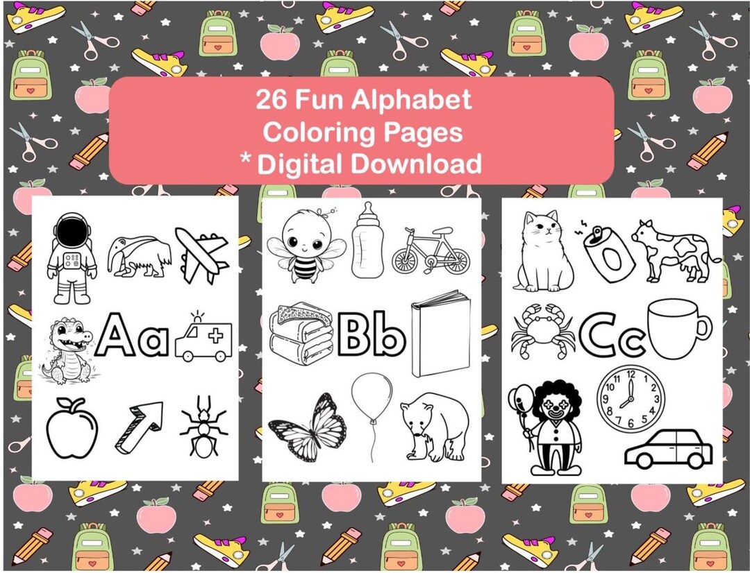 Printable Alphabet Coloring Pages, Preschool Activity, Letters With ...