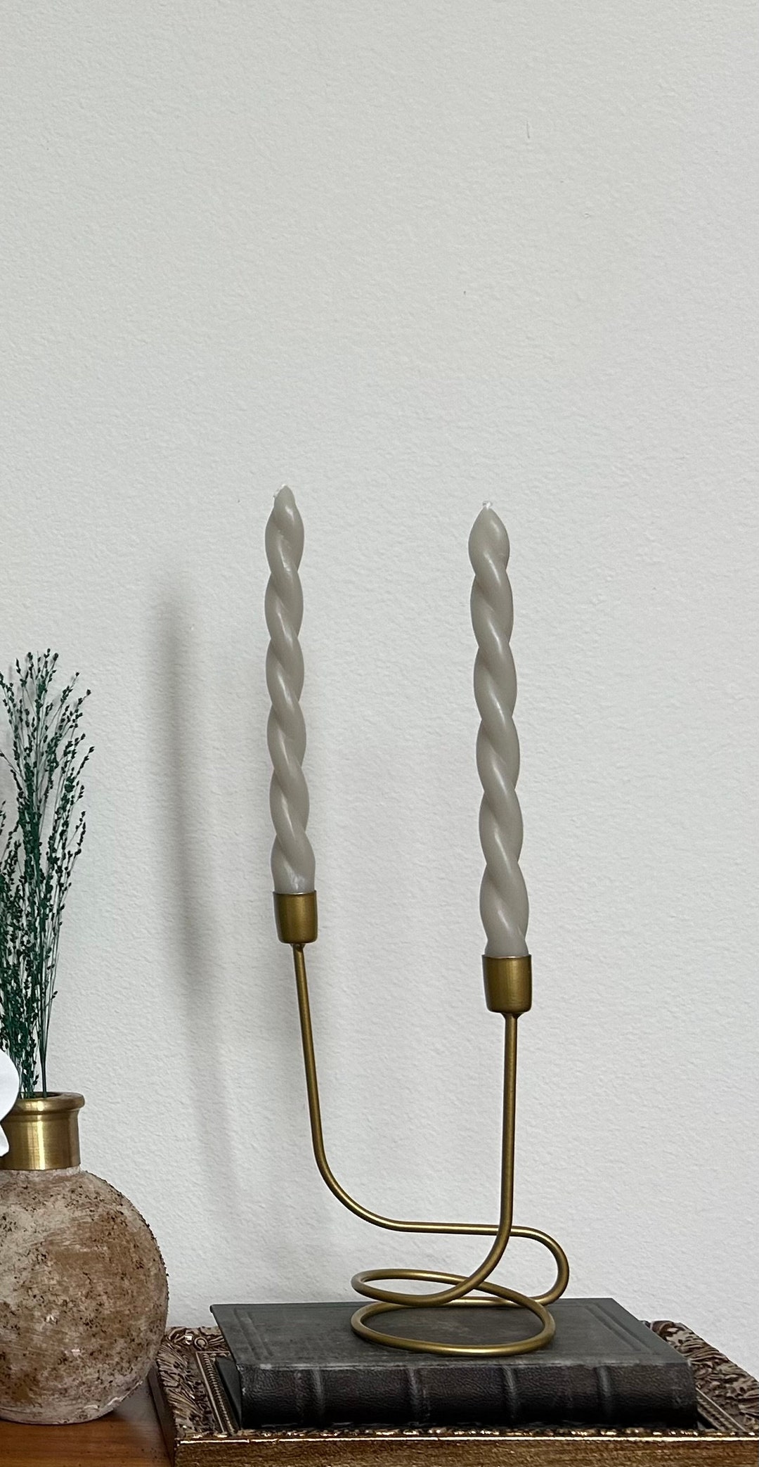 Rope Taper Candle and Holder - Etsy