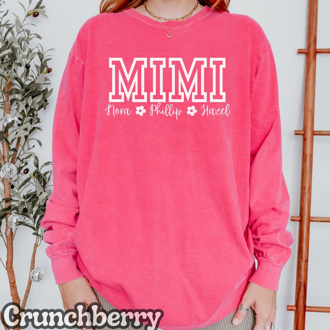 Personalized Mimi Long Sleeve Shirt With Kid Names, Personalized Mimi ...