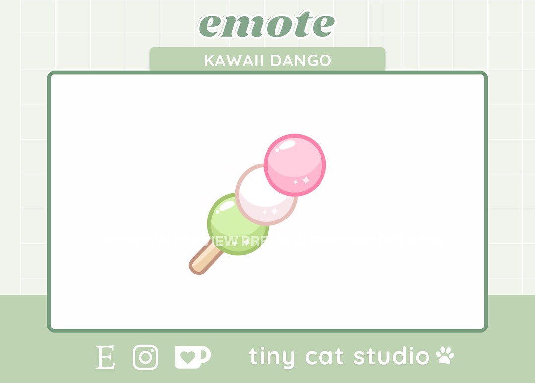 Dango Emote for Twitch and Discord | Cute, Kawaii, Food Emotes - Etsy