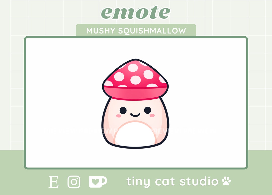 Mushroom Squish Emote for Twitch and Discord | Cute, Kawaii - Etsy