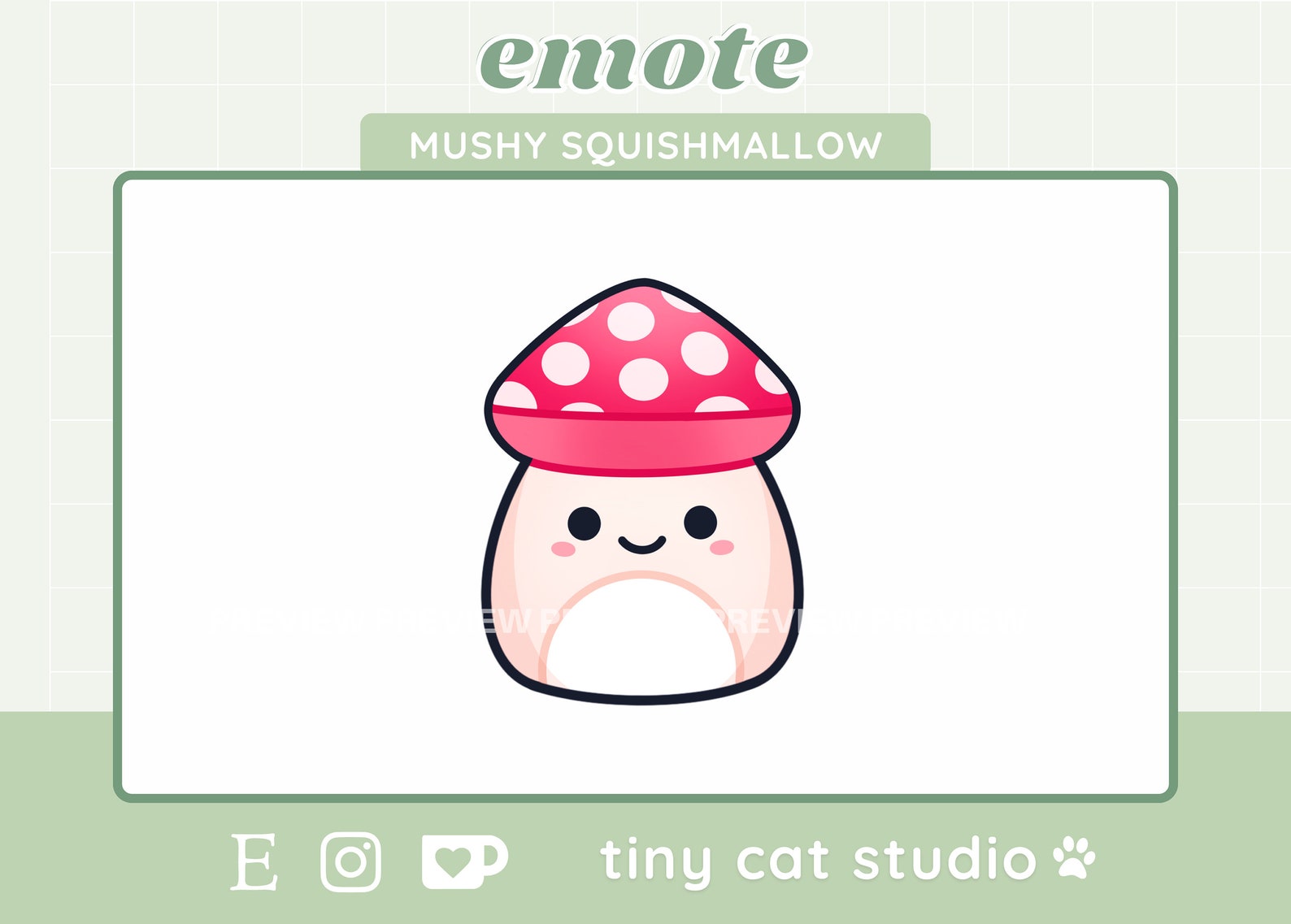 Mushroom Squish Emote for Twitch and Discord | Cute, Kawaii - Etsy