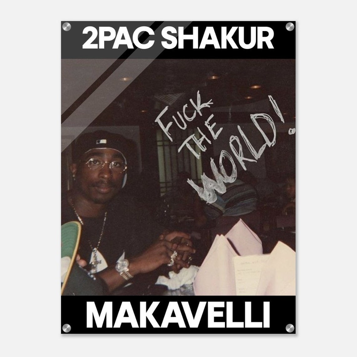 2pac Skakur f the World Portrait - Etsy