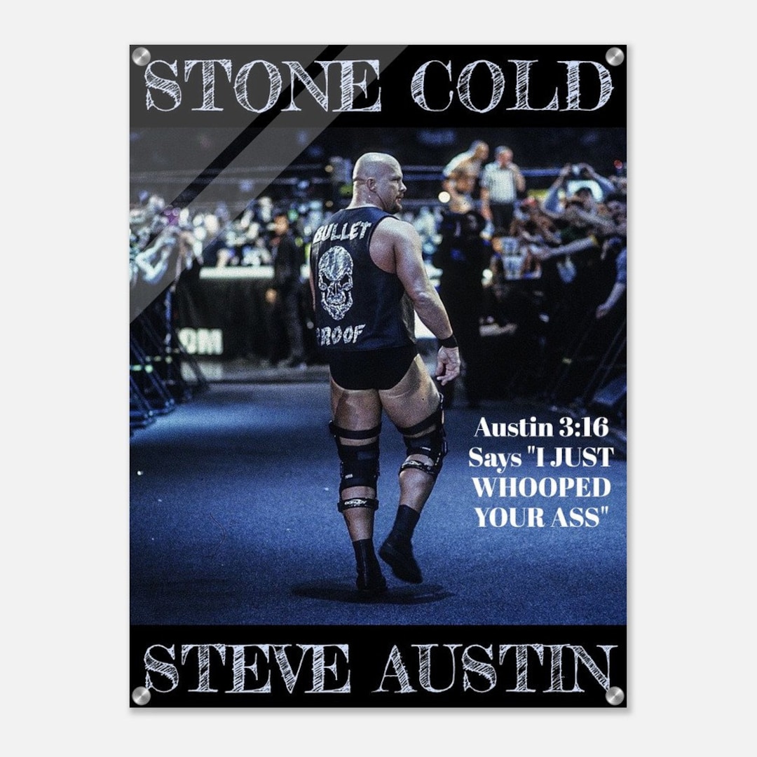 WWE stone Cold Steve Austin Portrait - Etsy