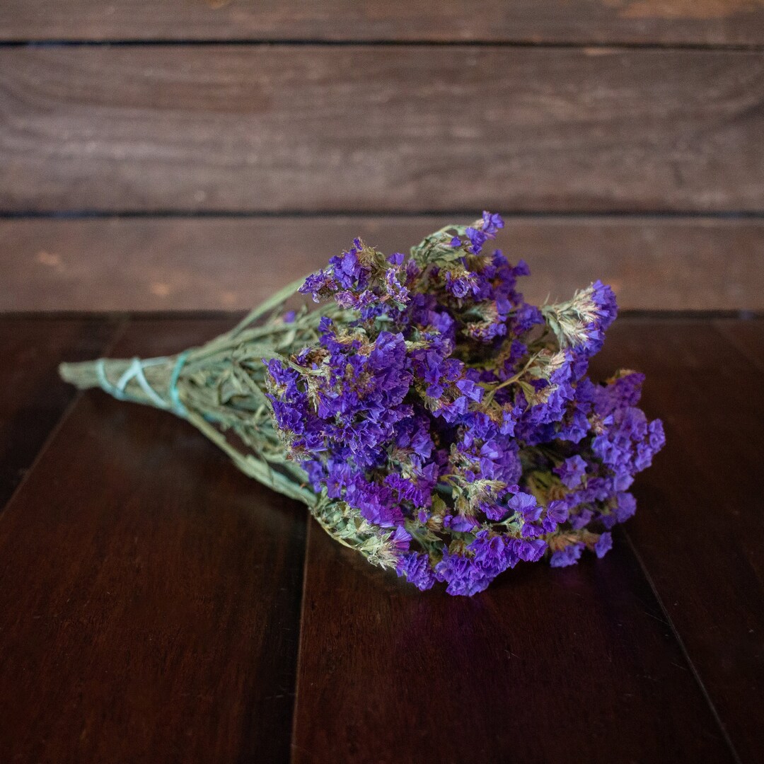 Purple Statice Bunched Dried Flowers | Certified Organic by Lovin' Mama ...
