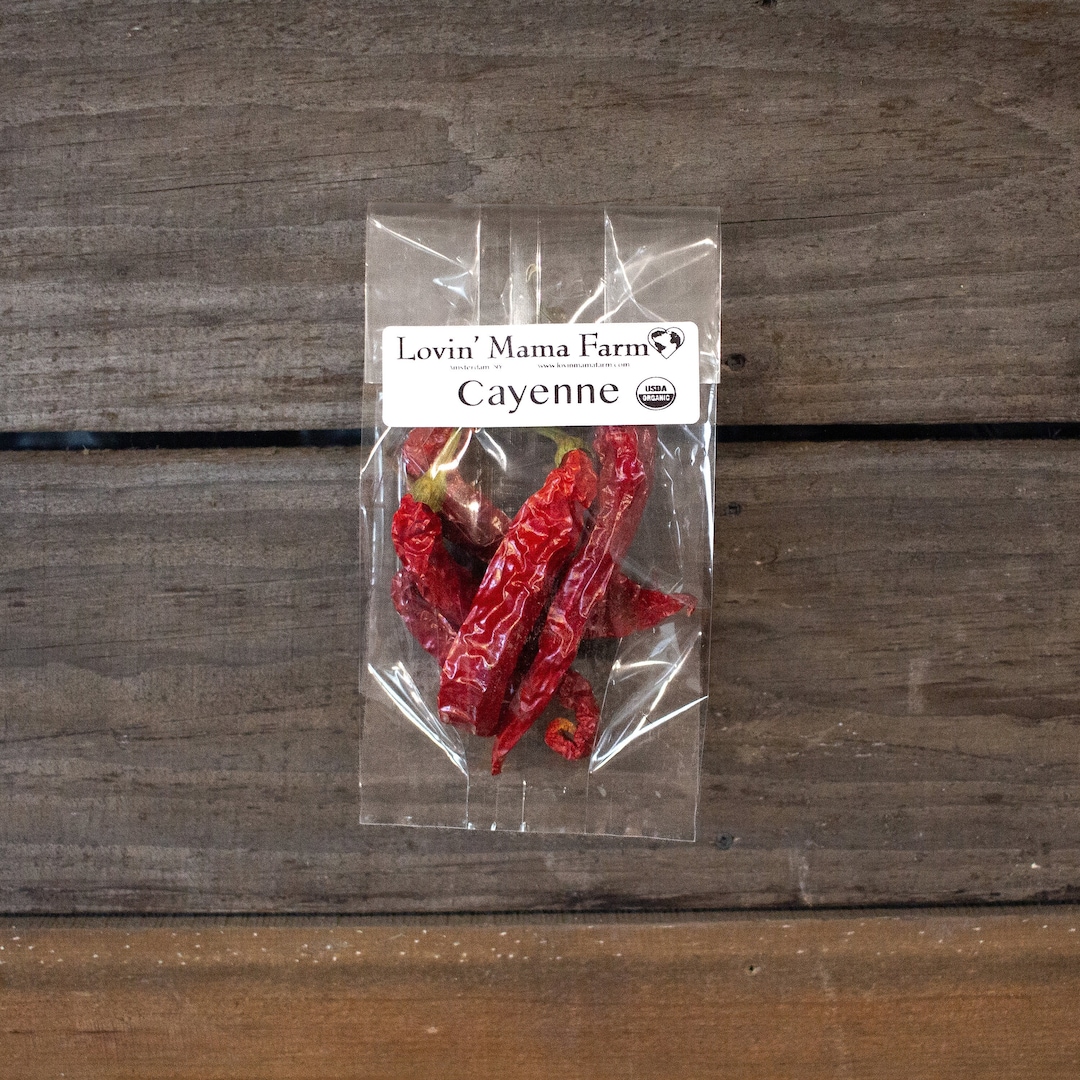 Organic Dried Cayenne Peppers (edible) | Certified Organic | Lovin ...
