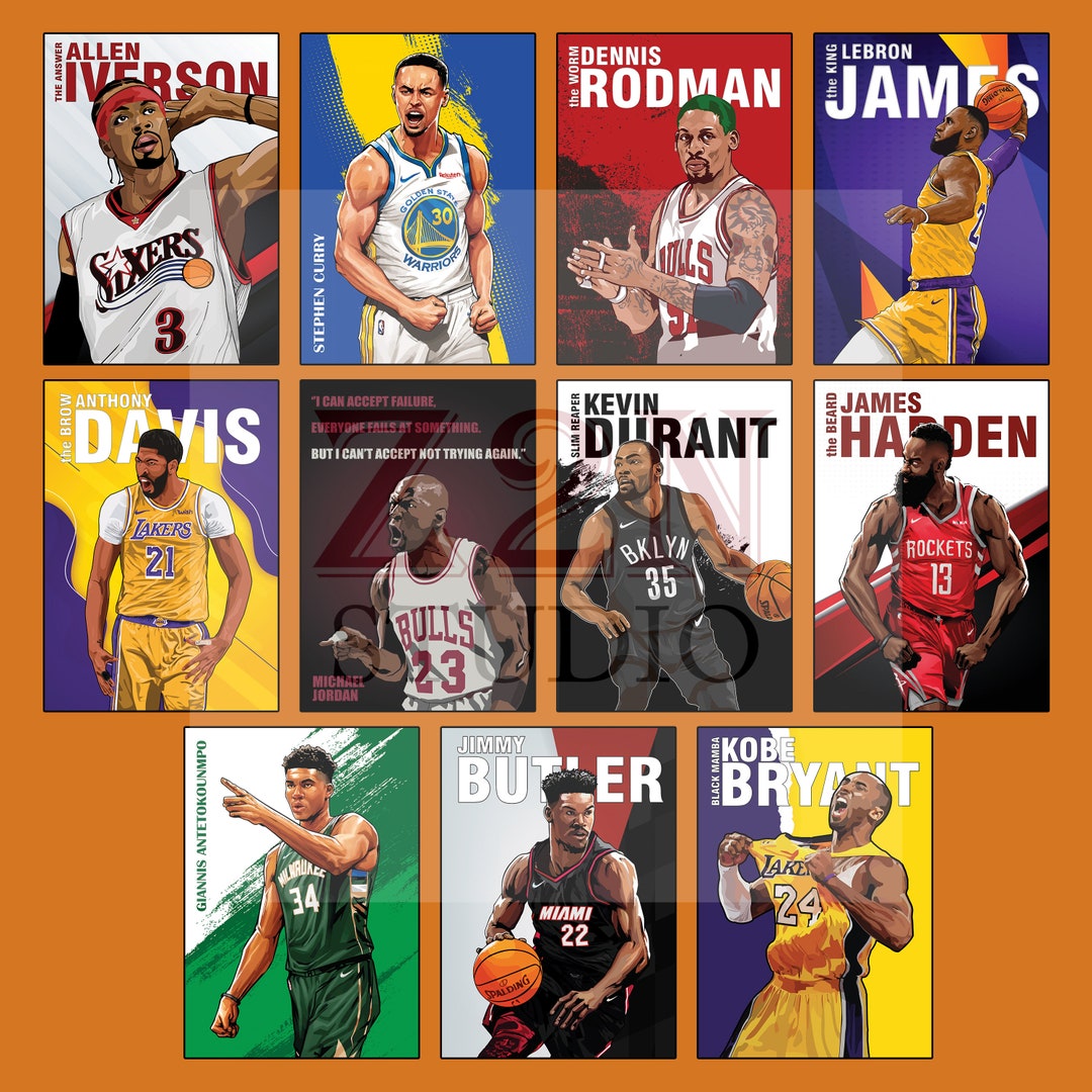 NBA Legends Printable Poster, Nba Printable Poster, Basketball Posters ...