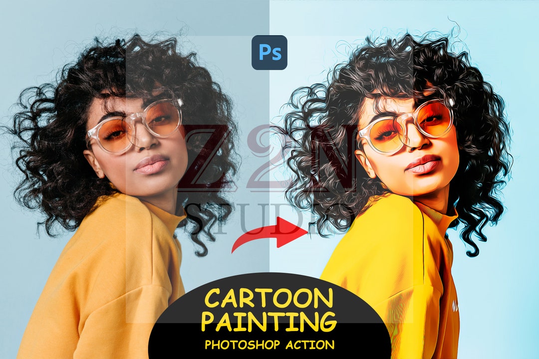 Photoshop Cartoon Effect, Photoshop Cartoon Action, Cartoon Portrait ...