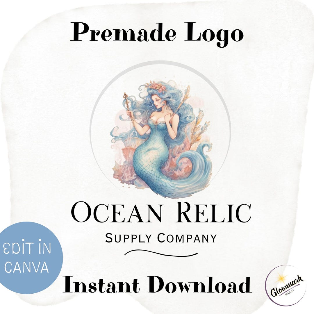 Vintage Mermaid Pin-up Girl Logo | Retro Ocean Brand Logo Design ...