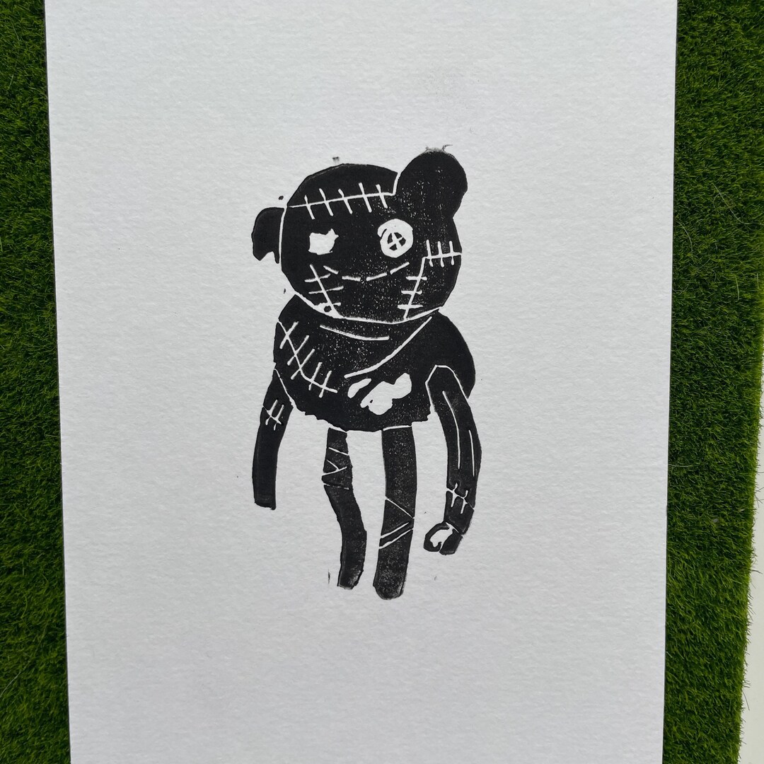 Hambo Linocut | Adventure Time Marcy’s Hambo Plush Bear - Etsy