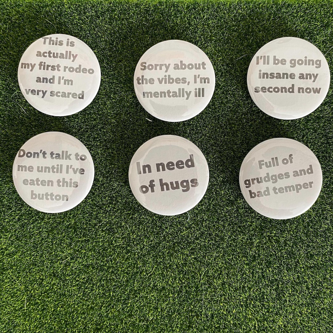 Silly Funny Quotes #3 | Metal Pin Buttons - Etsy