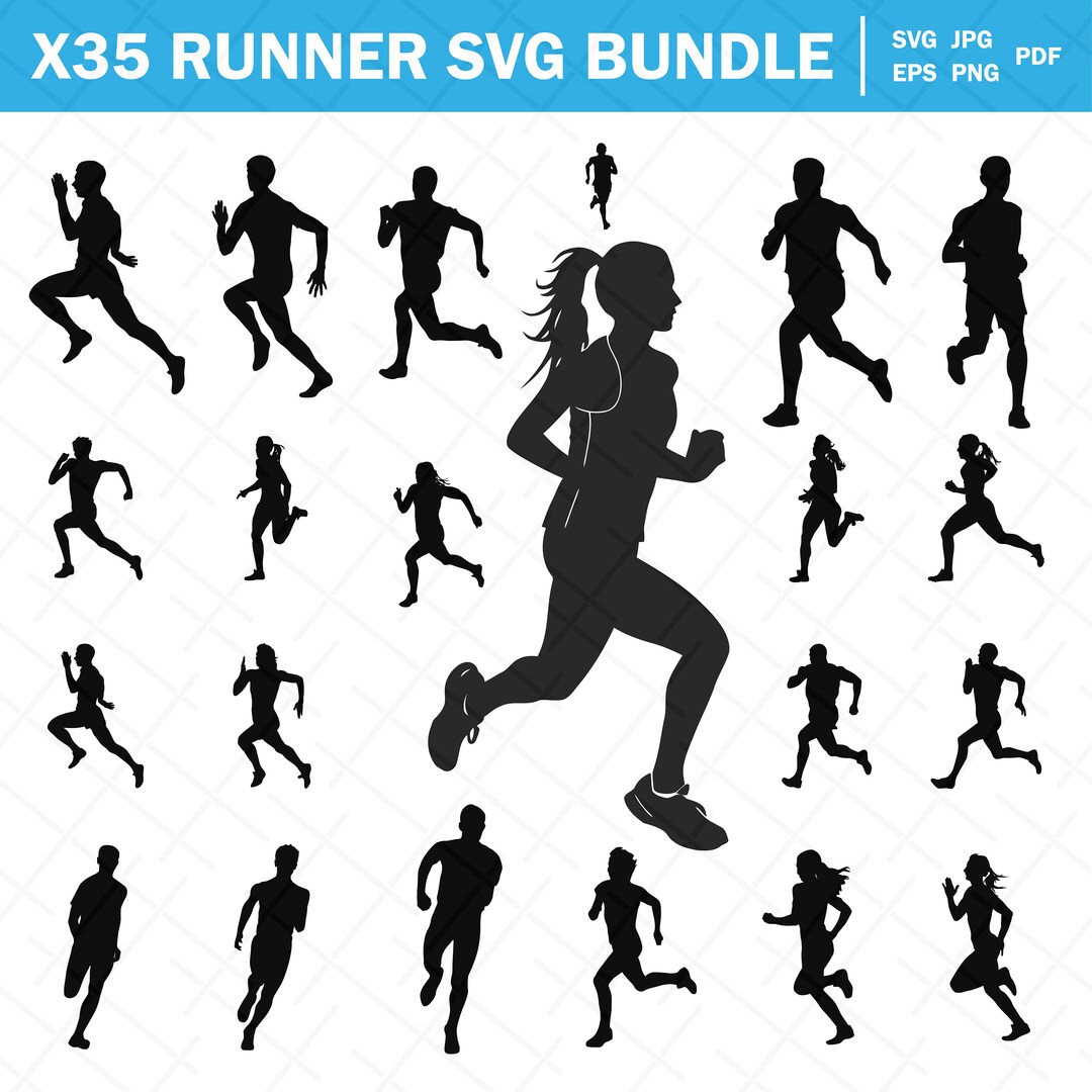Women Runner Svg Bundles, Runner Clipart, Runner PNG, Runner Cut Files ...