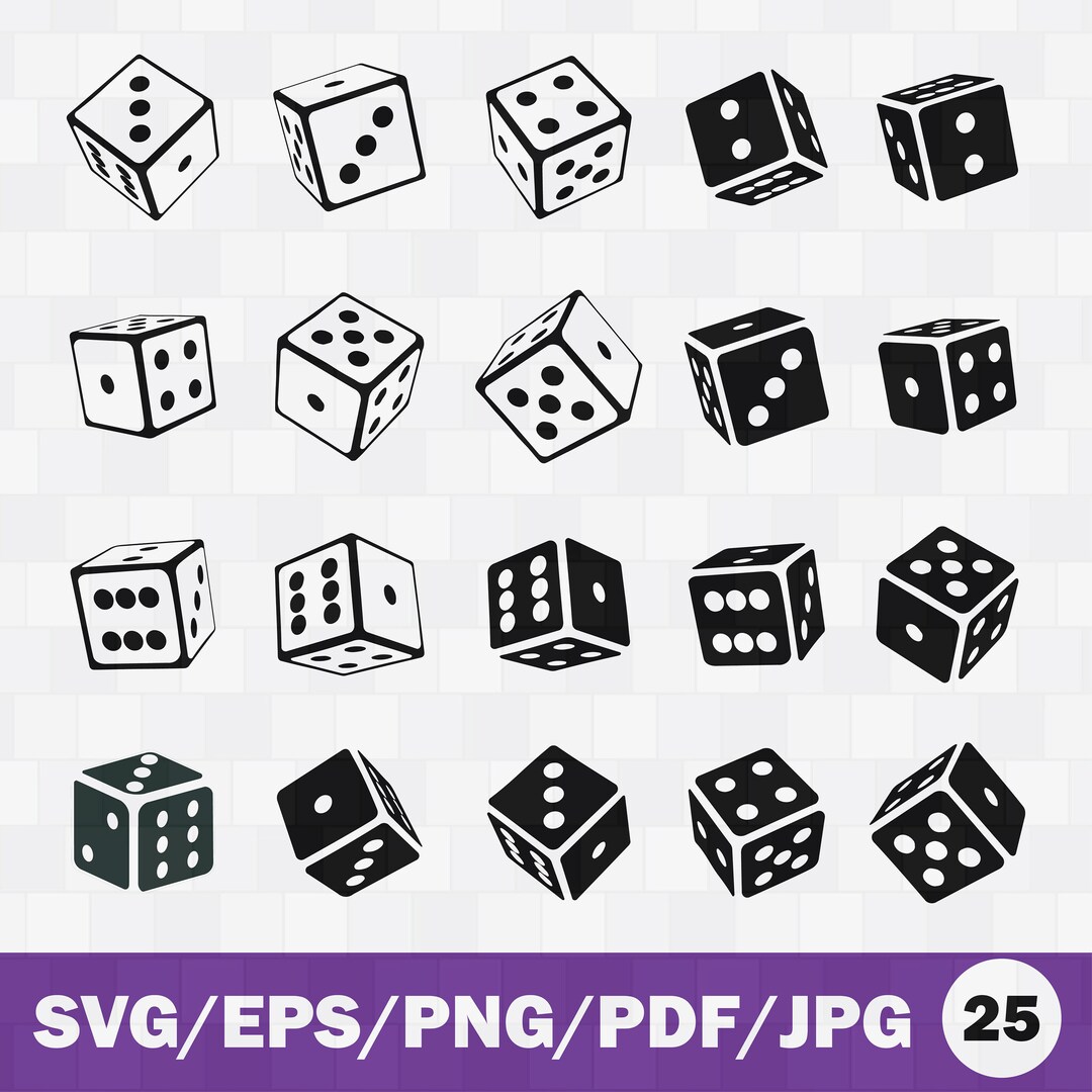 Dice Svg Bundles, Ludo Dice, Dice PNG, Two Dice, Dice Clipart, Gambling ...