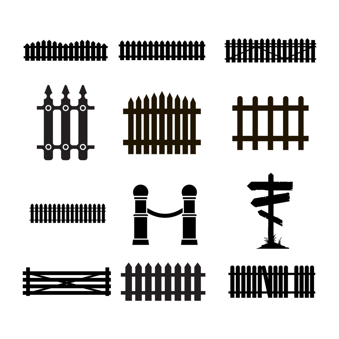 Border Fence Svg, Fence Clipart, Fence PNG, Picket Fence Svg,wood Fence ...