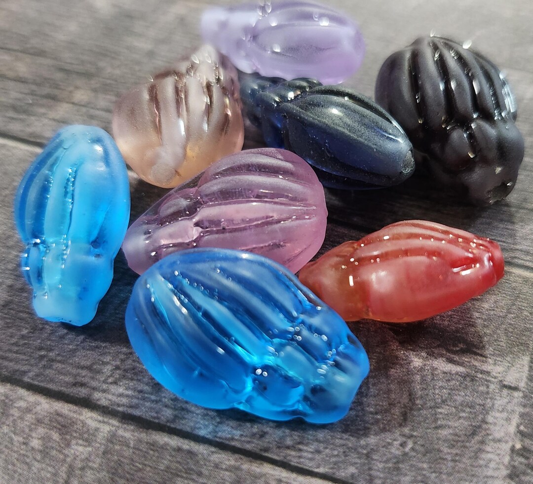 Assorted Glass Spire Shells Handmade Lampwork Beads, Set of 8, SRA - Etsy
