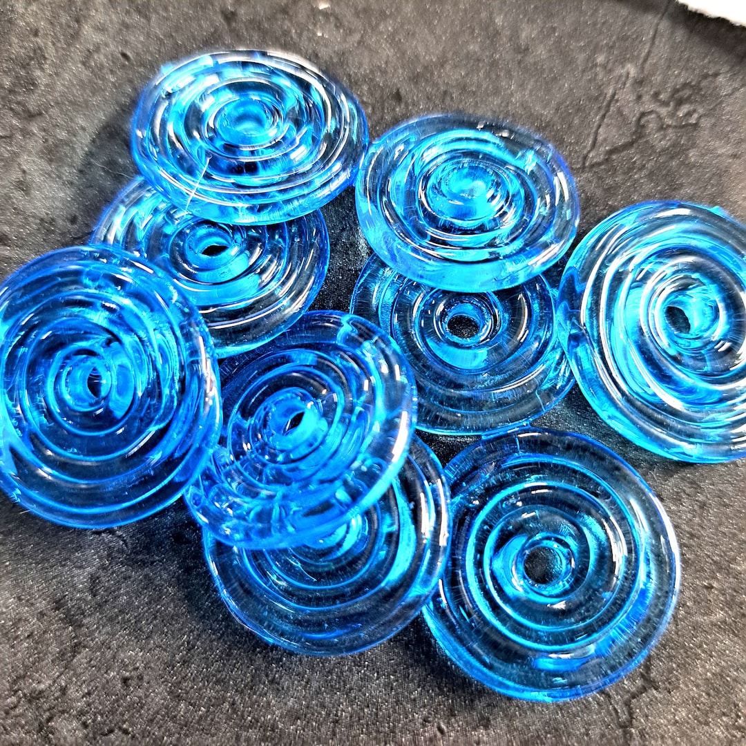 Made to Order Light Aqua Flat Glass Discs, Handmade Lampwork Glass ...