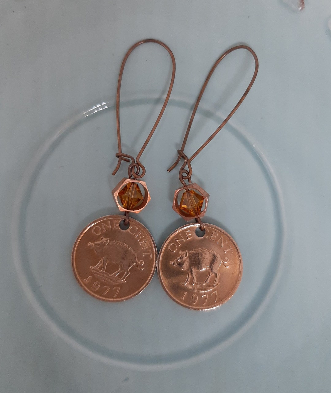 Piglet - 1977 Bermuda One Cent Pig Wild Boar Razorbacks Coins Swarovski ...