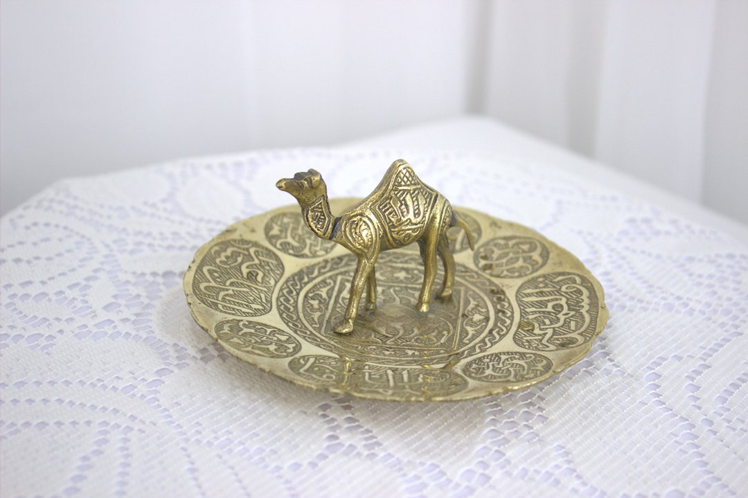 Vintage Handmade Ornate Arabic Brass Camel Ashtray Jewellery Tray - Etsy