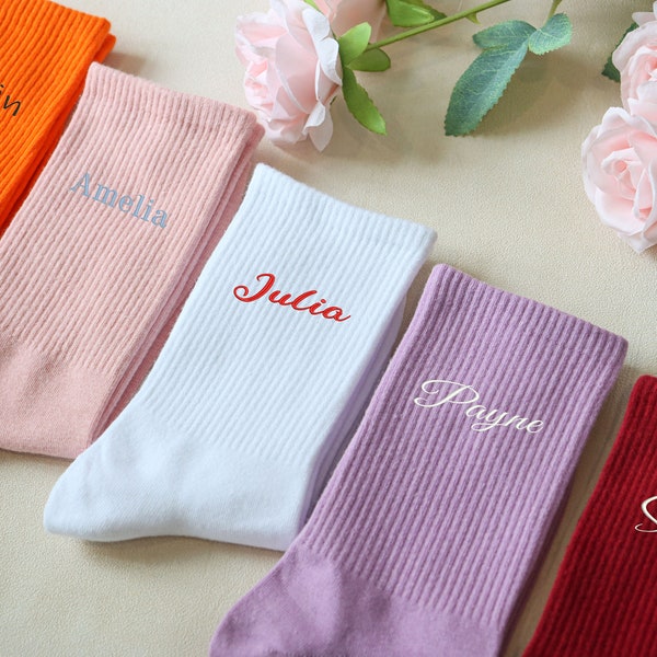 Embroidered Socks - Etsy