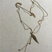 H DUBIN Vintage Long Brass Double Different Chains Necklace Feather and ...