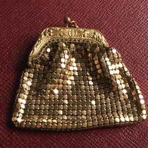 French Gold Mesh Coin Purse Vintage 1920-30s With Kiss-lock Closure ...