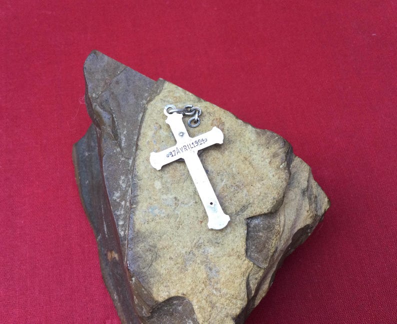 Antique French Sterling Silver Crucifix Cross Pendant Hallmarks ...