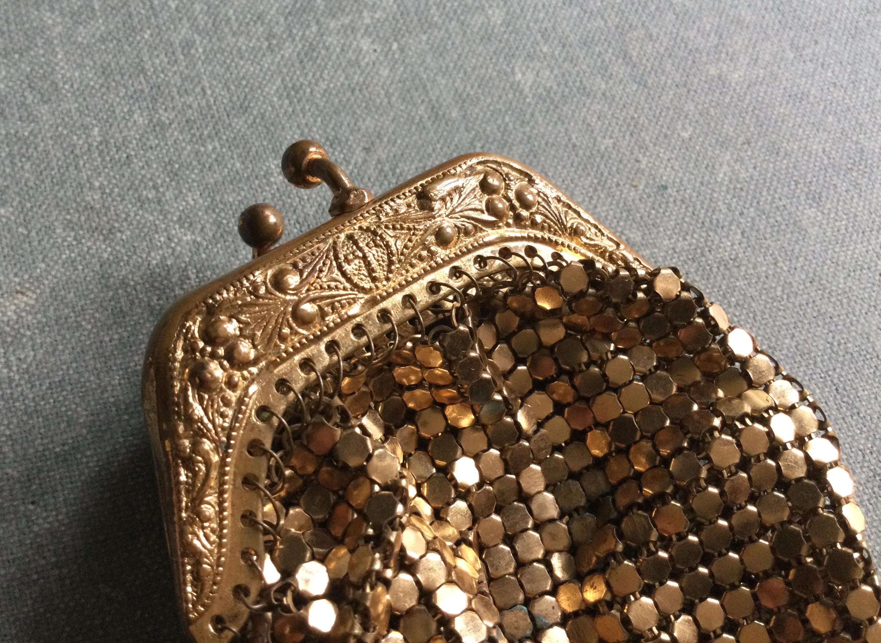 French Gold Mesh Coin Purse Vintage 1920-30s With Kiss-lock Closure ...
