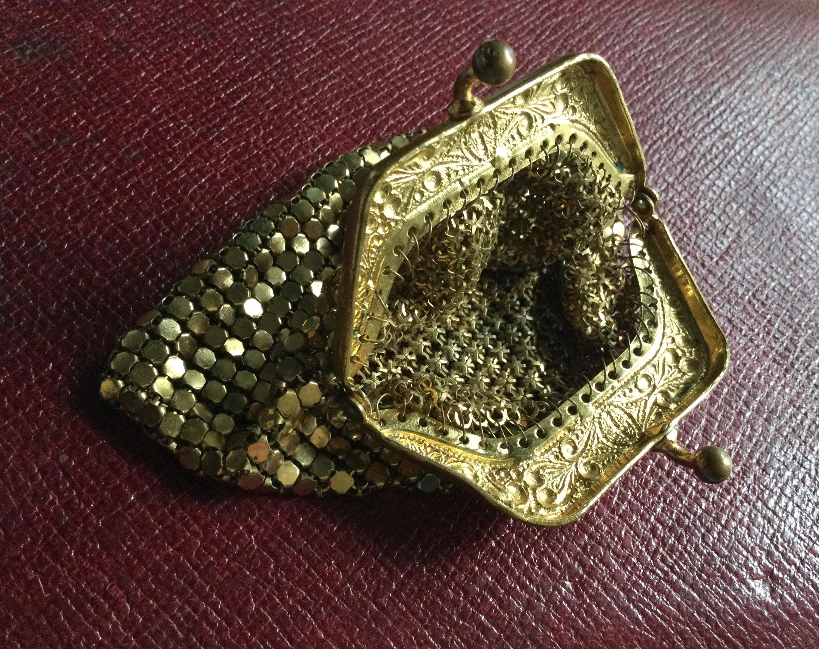 French Gold Mesh Coin Purse Vintage 1920-30s With Kiss-lock Closure ...