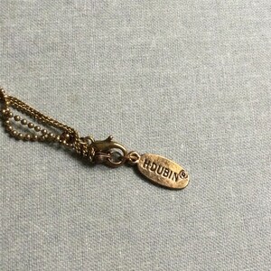 H DUBIN Vintage Long Brass Double Different Chains Necklace Feather and ...