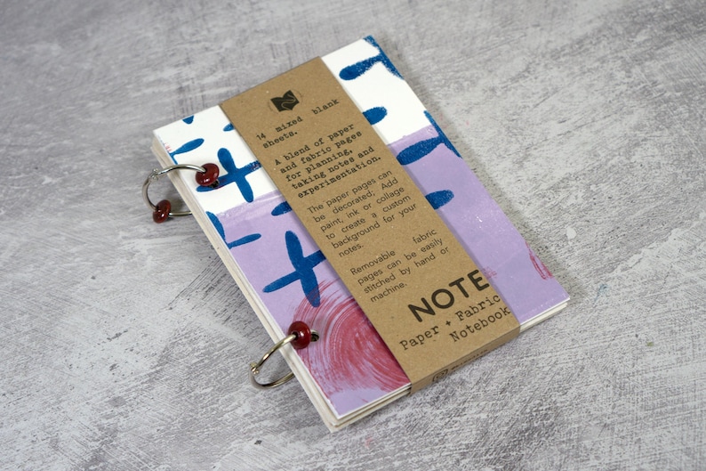 Paper + Fabric Notebook - Etsy