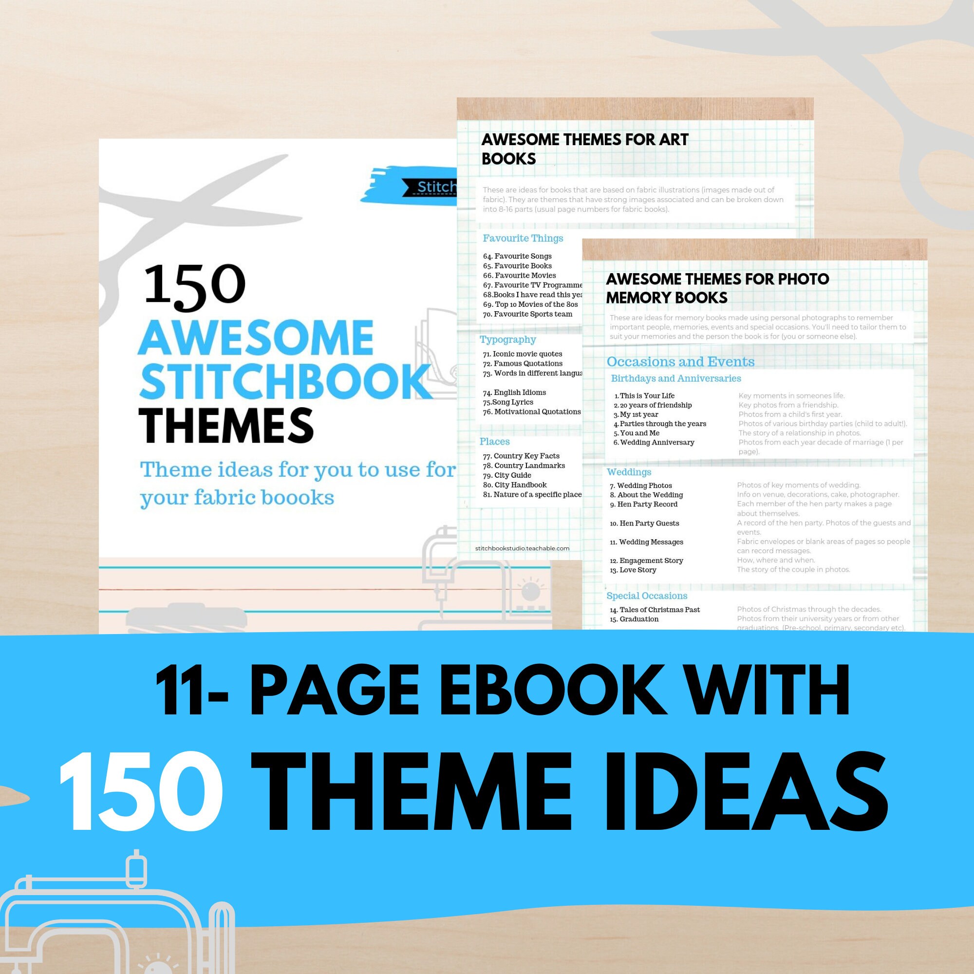 Ebook Theme List for Fabric Journals - Etsy UK